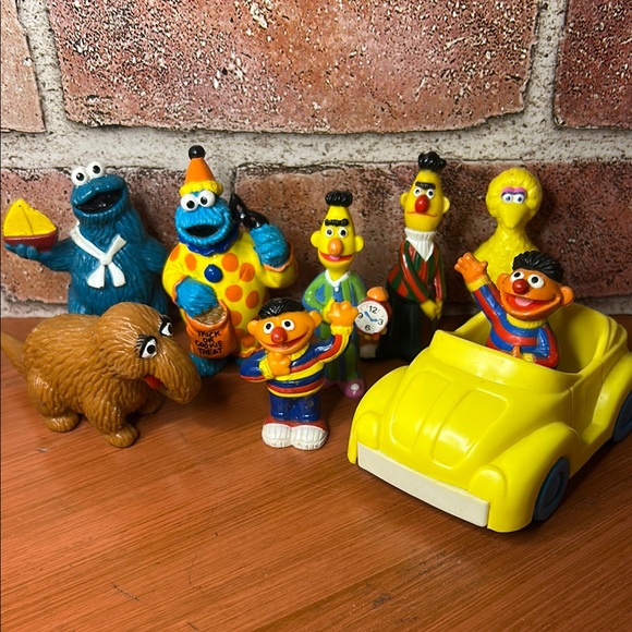 Toys | 8 Assorted Vintage Sesame Street Character Toysfigures | Poshmark